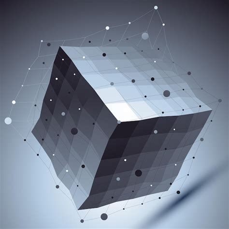 Premium Vector Geometric Vector Abstract 3d Complicated Lattice Backdrop Contrast Eps8