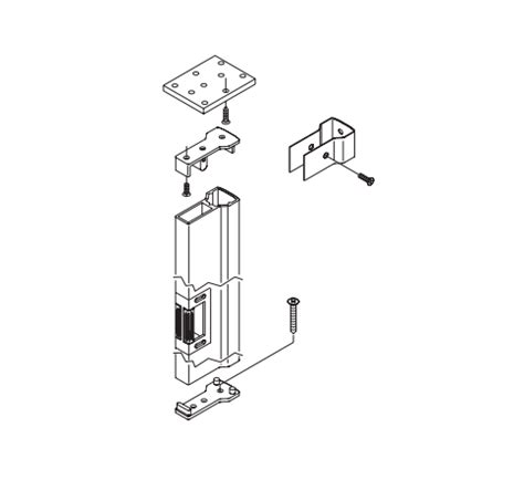 Kawneer Kw133487 Removable Mullion Assembly For Rim Exit Device Up To