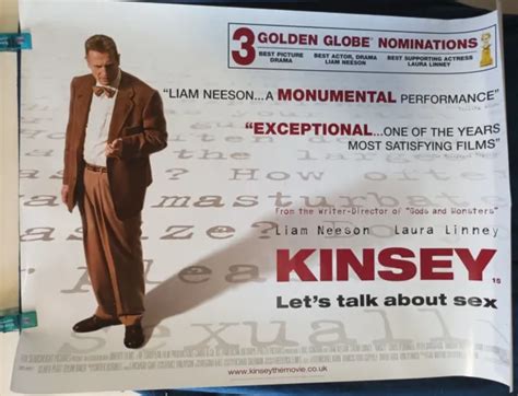 Kinsey Lets Talk About Sex Liam Neeson Original Quad Cinema Poster Eur