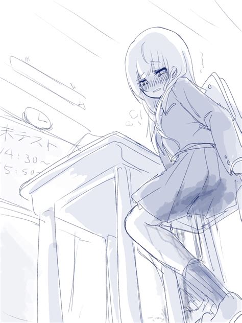 Couldnt Hold It Till Class Was Over Omorashi Artwork Omoorg