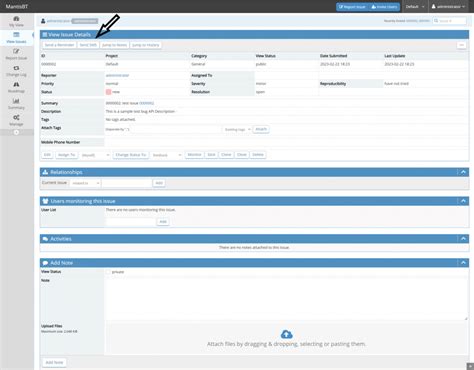 send sms with mantis bug tracker
