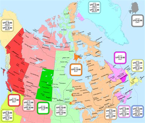 Filecanada Time Zone Map With Neighbours Ensvg Wikipedia