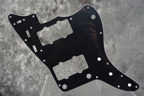 Jazzmaster Shape Pickguard Black White Black W Fast Free Reverb