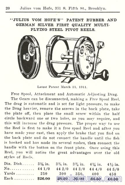Julius Vom Hofe Reels Brooklyn Ny