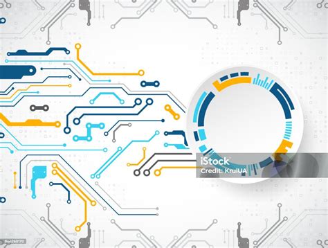 Hitech Digital Technology And Engineering Theme Stock Illustration