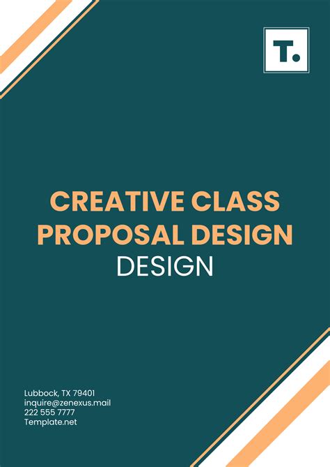 Free Creative Class Proposal Design Template To Edit Online