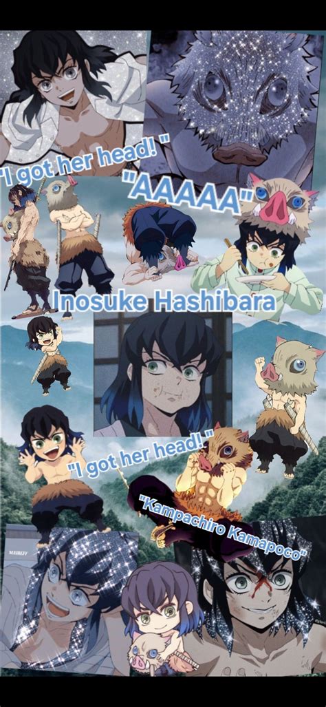 Inosuke Inosuke Inosukehashibira Inosukewallpaper Kny Kimetsunoyaiba Kimetsu Blue