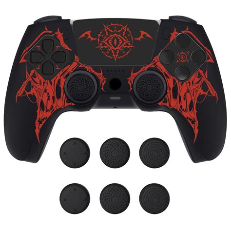 Playvital Pure シリーズ Ps5 コントローラー用 シリコングリップカバー 6個のサムグリップ＆ステッカー付き／充電スタンド対