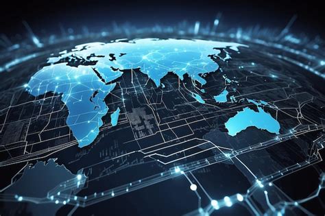 Cybersecurity On Global Network Information Technology Security Services On Internet Premium