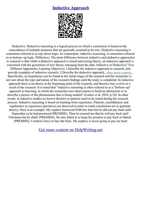 Inductive Reasoning Essay Pdf