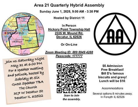 June 2025 Area Assembly In Person And Zoom Alcoholics Anonymous