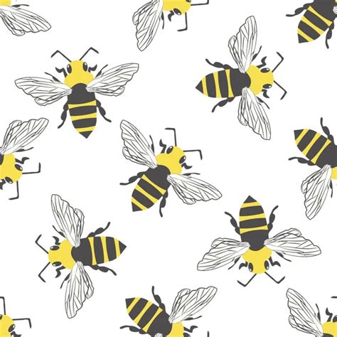 Bee Honey Pattern Stock Vector Image By ©ekataev 5734904