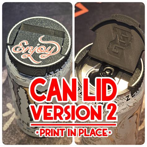 Can Lid Enjoy Version 2 Print In Place By The Big Greek Makerworld