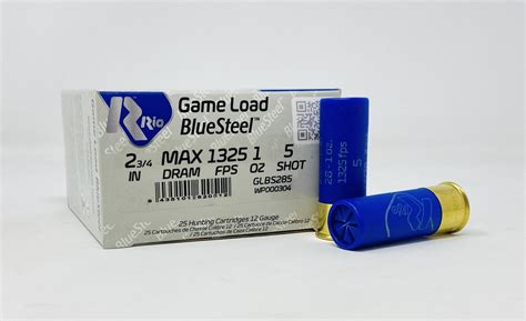 Rio Game Load Blue Steel 12 Gauge Ammunition Glbs285case 2 34 1 Oz 5