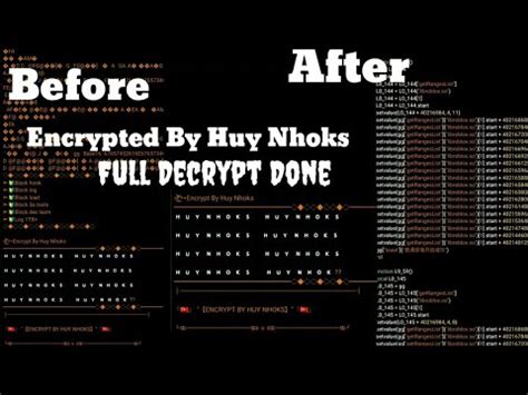 LuaDecryption# How to Decypt Script Encrypted By HUY NHOKS# Full Decypted# Decypt Lua Encryption ...