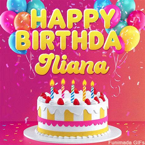 Fun And Colorful Animated Birthday Greeting For Iliana Download On