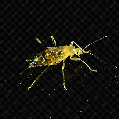 Premium Psd A Yellow Cockroach With A Yellow Body And A Black Background