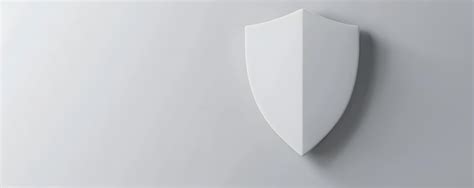 White Shield On A Gray Background Premium Ai Generated Image