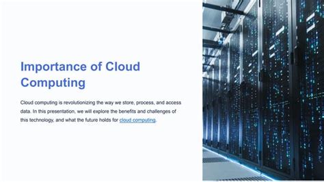 Importance Of Cloud Computing Pptx