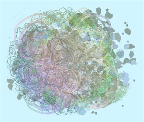 Color Abstract Pattern Generative Blended Messy Shapes Art Background Canvas Surface