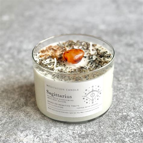 Sagittarius Zodiac Soy Intention Candle 400 Gm The Lilith Store