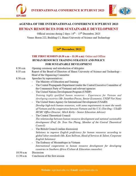 Invitation Letter Of The International Conference Icpthust 2023