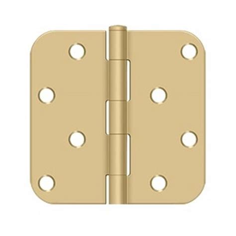 4 X 4 X 0625 In Radius Hinge Brushed Brass