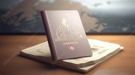 Passport With 3d Rendered Decorative Elements Promoting Tourism
