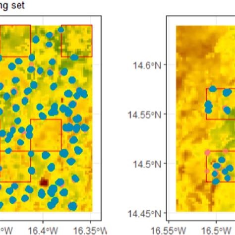 Spatial Blocking Of The Occurrence Data Of F Albida Blue Dots Download Scientific Diagram