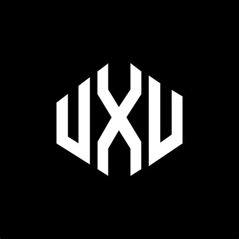 Uxu Letter Logo Design With Polygon Shape Uxu Polygon And Cube Shape