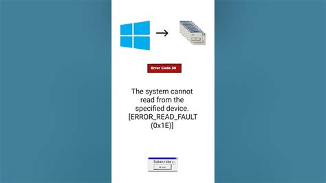 Windows System Error Code 30 Errorcode Windows Youtube