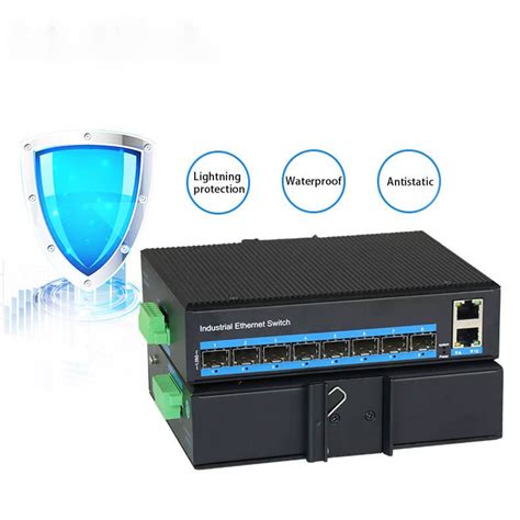 Industrial Full Gigabit 8 Optical 2 Electrical Aggregation Switch 8