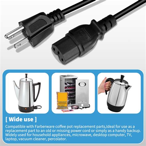 Hasmx 3 Prong Percolator Power Cord 36 For Farberware