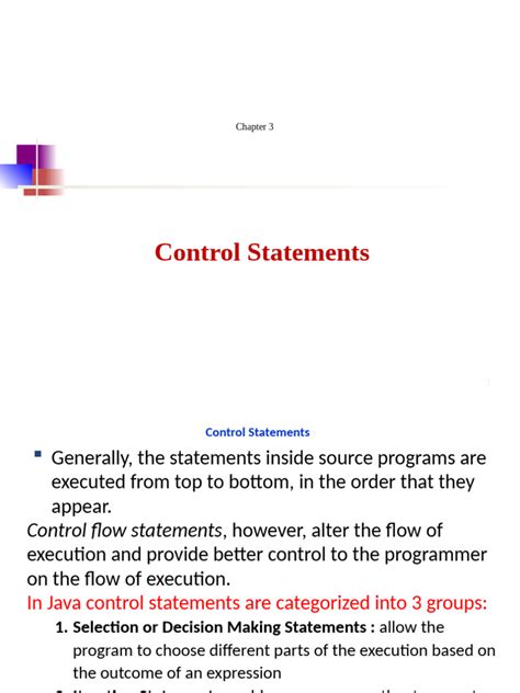 Chapter 3 Control Statment Pdf Control Flow Computer Science