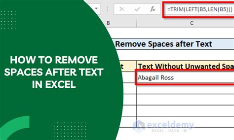 Demystifying Spaces How To Remove Spaces After Text In Excel And Why
