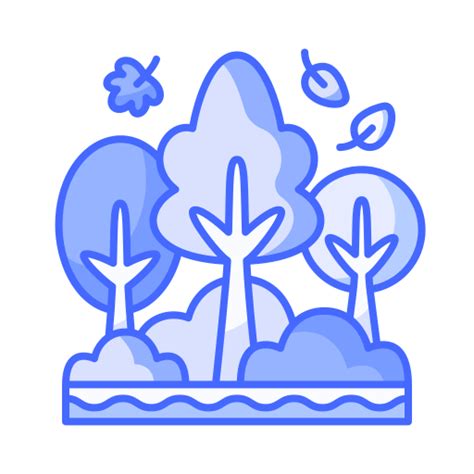 Trees Generic Blue Icon