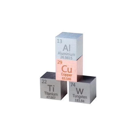 4pcs Element Cube Set 10mm Element Cubes Aluminum Titanium Copper