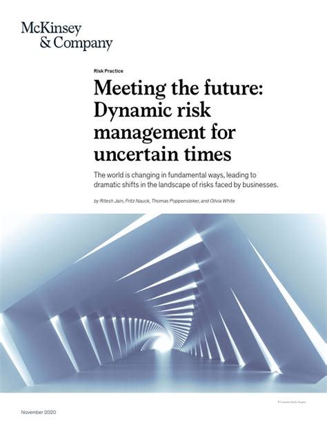 Meeting The Future Dynamic Risk Management For Uncertain Times Pdf Risk Analytics