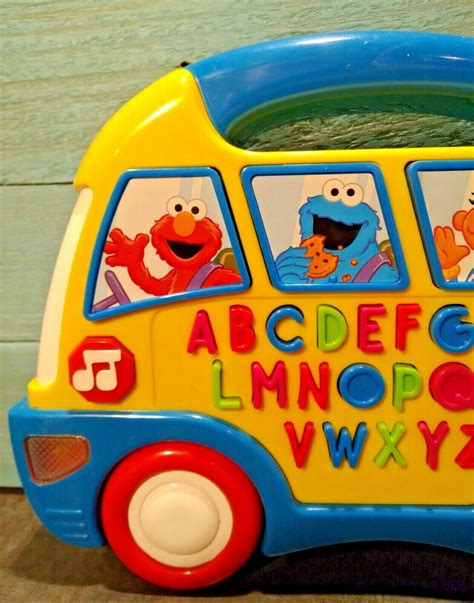 Sesame Street Elmos Alphabet School Bus 2006 Learning Toy Cookie