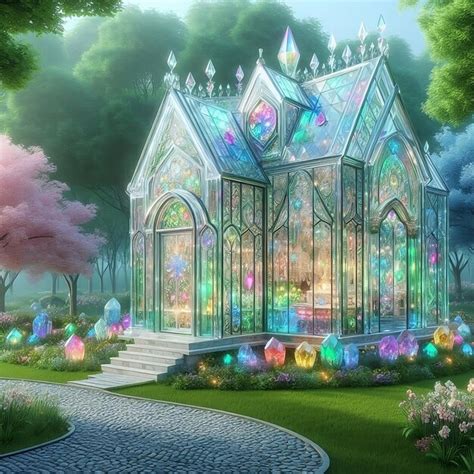 Crystal House Premium Ai Generated Image