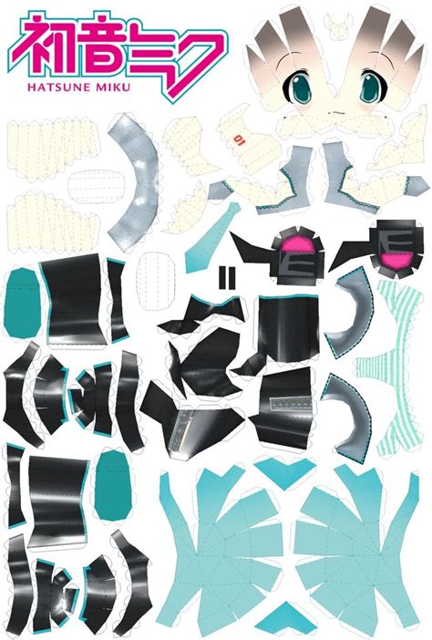 Miku Chibi Long Sleeves 13 Custom Paper Dolls Paper Crafts Paper