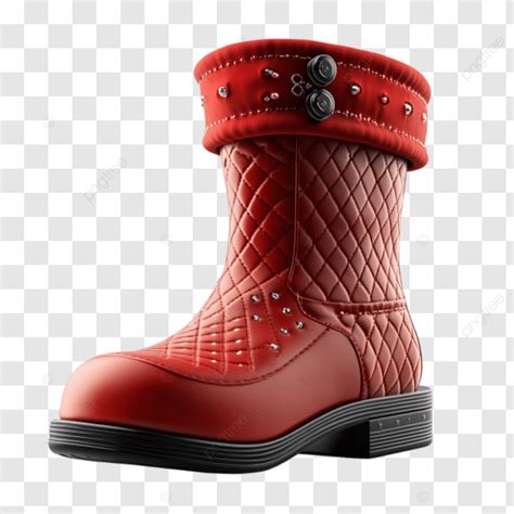 Red Boot With Black Background Red Boot Black Background Footwear