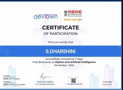 Dharshini Siva Prakash On Linkedin Devtown Python Ai