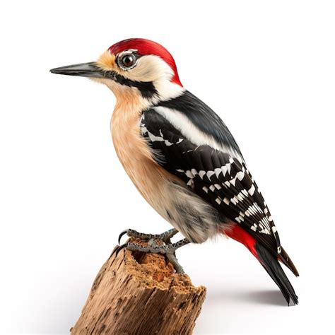Premium Ai Image A Bird Is Standing On A Log With A White Background