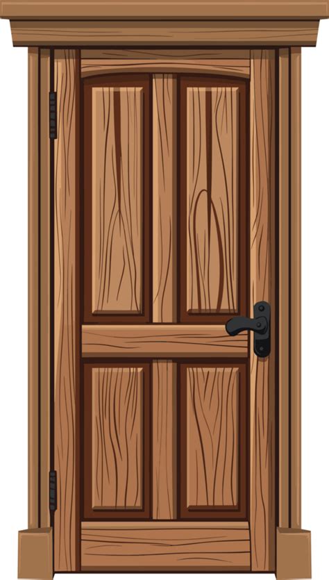 Wooden Door Clipart Design Illustration 46156630 Png