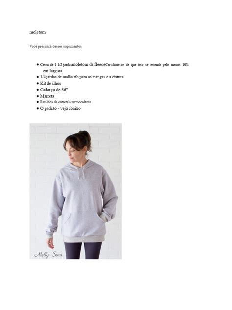 Direções Do Moletom Pdf