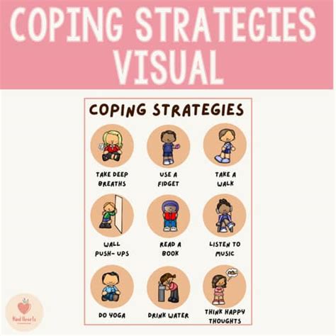 Coping Strategies Visual For Calm Down Corner By Kind Hearts Counseling