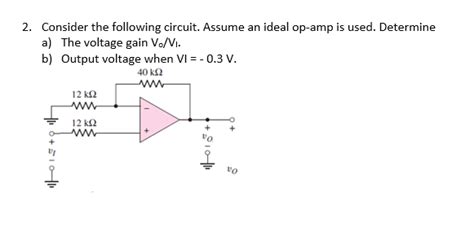 Solved Consider The Following Circuit Assume An Ideal Chegg