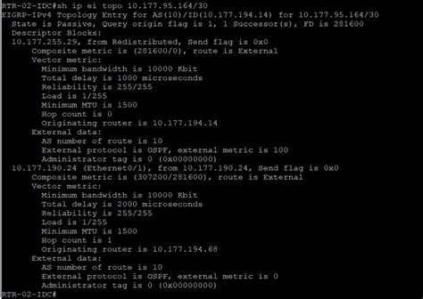 Route Failover With Eigrp And Ospf Redistribution Cisco Community