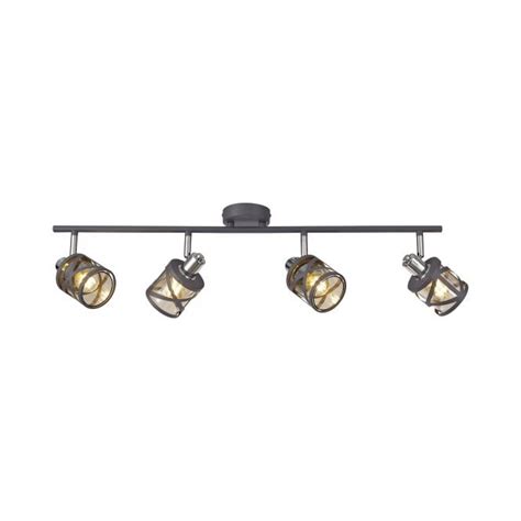 Grey Chrome Cognac 4 Light Spotlight Bar Lighting Company Uk